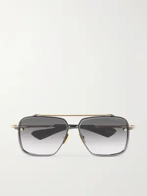 Dita Mach-six Aviator-style Sunglasses - Gold