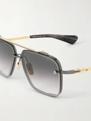 Dita Mach-six Aviator-style Sunglasses - Gray