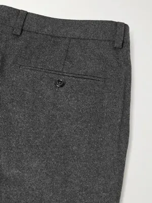 Rubinacci Luca Slim-fit Tapered Wool-flannel Trousers