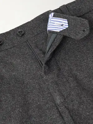 Rubinacci Luca Slim-fit Tapered Wool-flannel Trousers