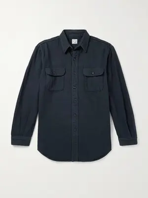 ORSLOW Organic Cotton-flannel Shirt - Blue