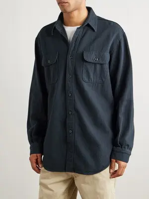 ORSLOW Organic Cotton-flannel Shirt - Blue