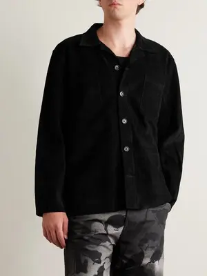 BODE Suede Overshirt - Black