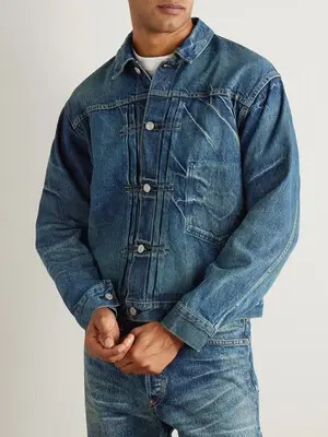 HUMAN MADE Embroidered Denim Trucker Jacket