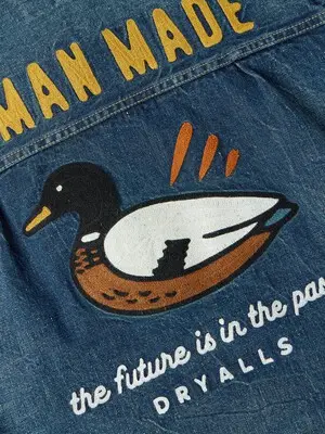 HUMAN MADE Embroidered Denim Trucker Jacket