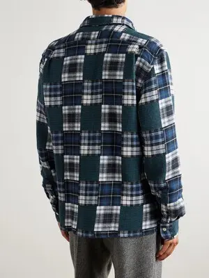 Hartford Patt Patchwork Checked Cotton Shirt