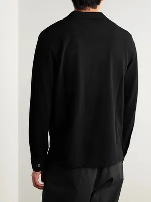 Mr P. Camp-collar Cotton-piqué Shirt