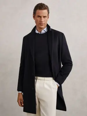 REISS Wool-blend Overcoat
