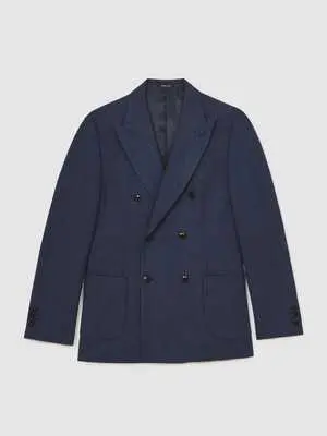 REISS Oasis Wool-blend Double-breasted Blazer