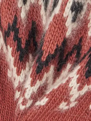 DÔEN Clarke Fair Isle Wool-blend Cardigan - Burgundy