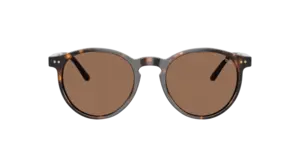 Polo Ralph Lauren Round Frame Sunglasses - Shiny Dark Havana