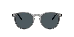Polo Ralph Lauren Round Frame Sunglasses - Shiny Transparent Grey