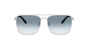 Oliver Spencer Square Sunglasses With Transitions® Lenses - Brushed Silver