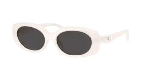 COACH Oval Frame Sunglasses - Milky Cloud
