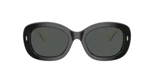 Tory Burch Acetate Oval Frame Sunglasses - Black