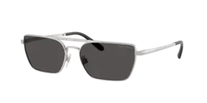 Ralph Lauren Full Rim Rectangle Sunglasses - Shiny Silver