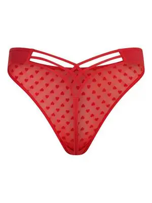 Marlies Dekkers Heart-print Cross-strap Thong