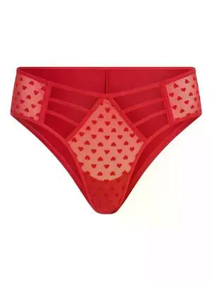 Marlies Dekkers Heart-print Brazilian Briefs - Red