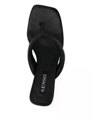 Senso 60mm Square Toe Sandals - Black