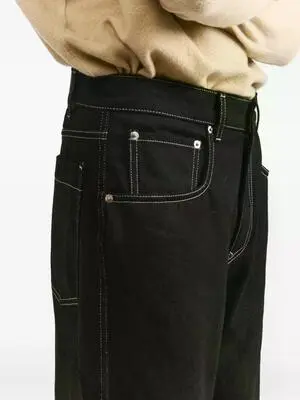 CASEY CASEY Straight Leg Contrast-stitch Jeans