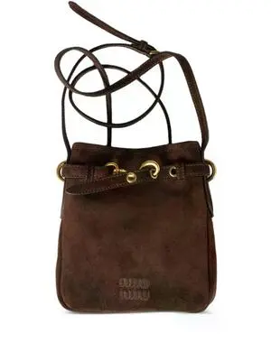 Miu Miu Leather Pouch Mini Bag - Brown