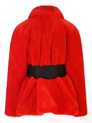 Balenciaga Belted Faux Fur Jacket