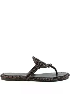 Tory Burch Crystal Embellished Sandals - Brown