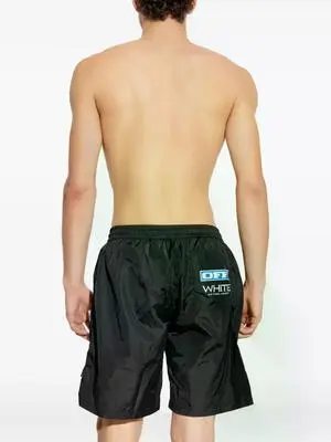 Off-White Logo-print Drawstring Swim Shorts