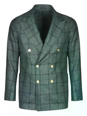 SARTORIO NAPOLI Double-breasted Check Jacket - Green
