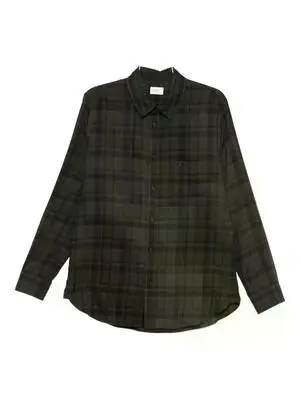 Saint Laurent Checked Shirt - Green