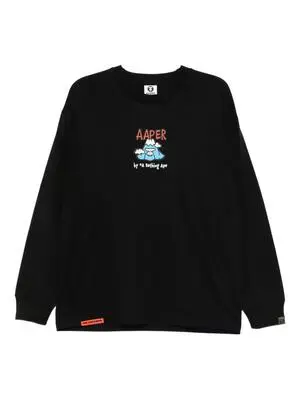 AAPE BY *A BATHING APE® Screen-printed T-shirt - Black