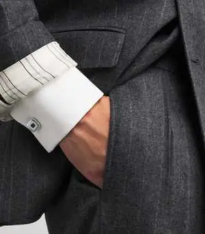 Tateossian Sterling Silver And Topaz Graffiato Cufflinks