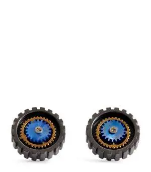 Tateossian Rotate Gear Cufflinks - Black