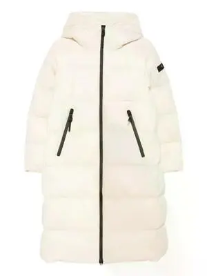 Peuterey Hooded Zip-up Coat - White