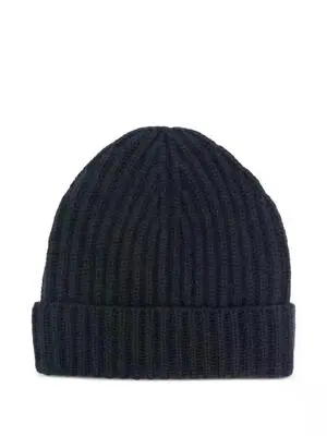 Malo Cashmere Beanie Hat - Blue