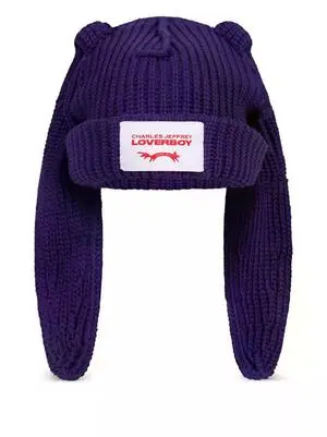 CHARLES JEFFREY LOVERBOY Rabbit Beanie - Purple