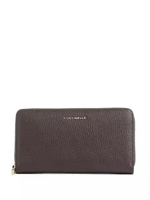 COCCINELLE Metallic Zip Wallet - Brown