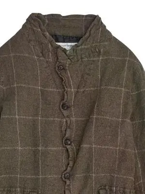 Comme Des Garçons Ruffled Check Jacket