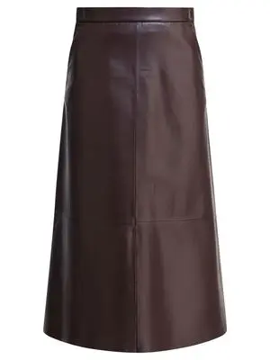 FURLING BY GIANI Furling By Giani Midi Leather Skirt - Red