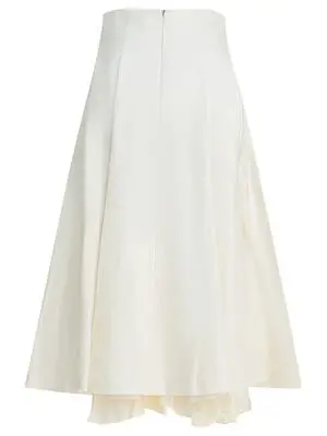 SANDBEIGE A-line Skirt - White