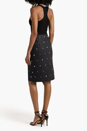 A.L.C. Wool-blend Felt Pencil Skirt With Crystal Embellishments