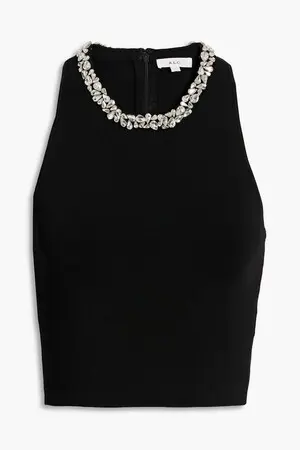A.L.C. Bella Cropped Crystal-embellished Top