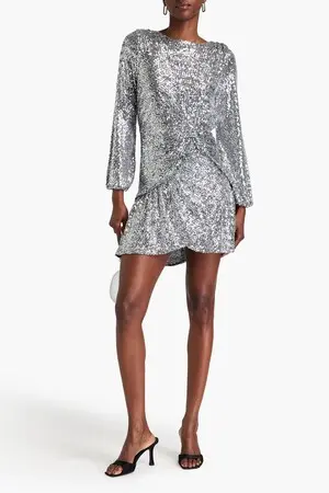 Maje Twisted Sequined Mini Dress