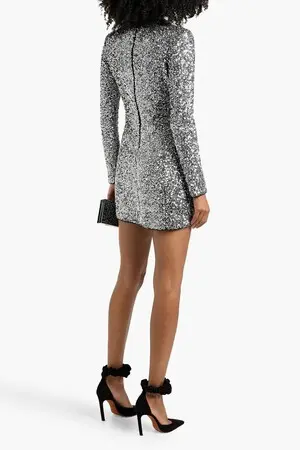 FRAME Sequined Tulle Mini Dress