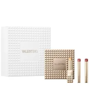 Valentino Garavani Limited Edition Spike Buttery Matte Refillable Lipstick Trio And Clutch Set - No Color