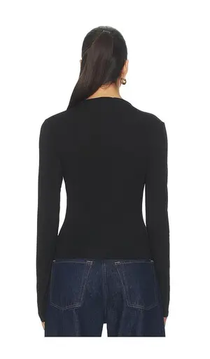 Superdown Ruched Jersey Top - Black