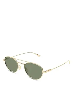 Saint Laurent Oval Sunglasses, 51mm - Gold