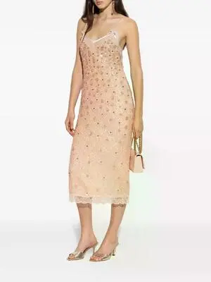 LoveShackFancy Mirrian Lace Dress - Pink