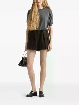 Prada Chevron Wool Shorts