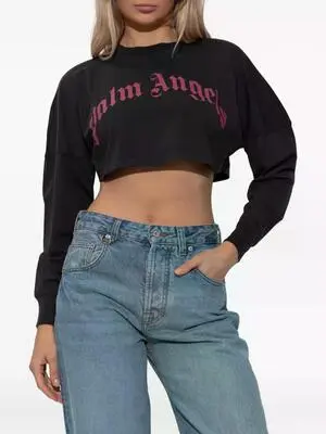 Palm Angels Long-sleeve Crop Top